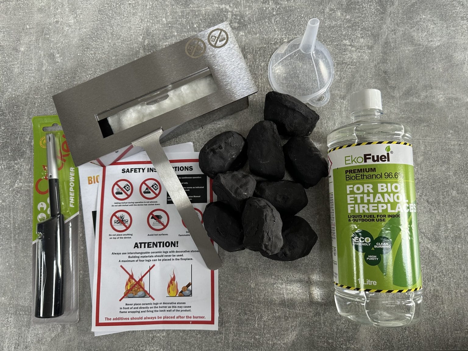 Small Bioethanol Fire Conversion Kit - Castfireplaces