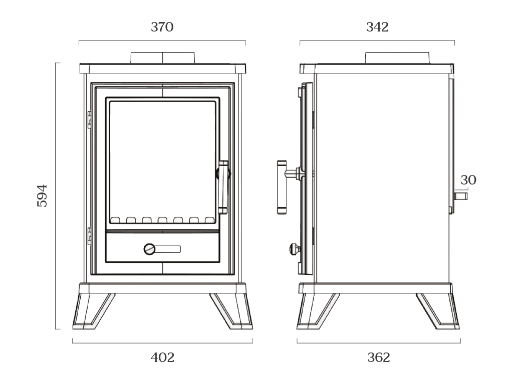Capital Bassington Compact Gas Stove - Castfireplaces